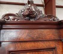 19th C. Burled Wood German Huntboard - Bonnette Auctions