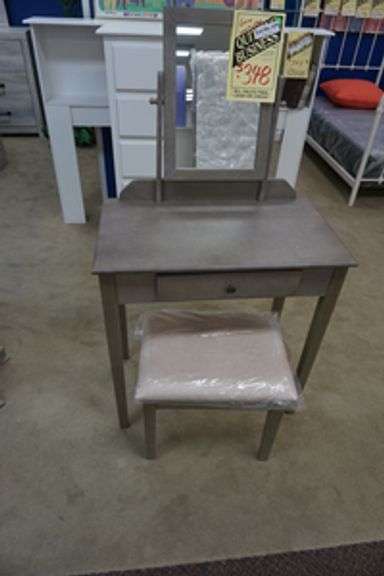 Crown Mark Vanity & Stool - Bonnette Auctions