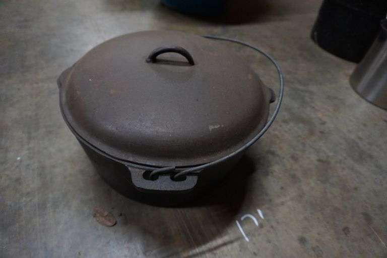 Large Cast Iron Pot - Bonnette Auctions