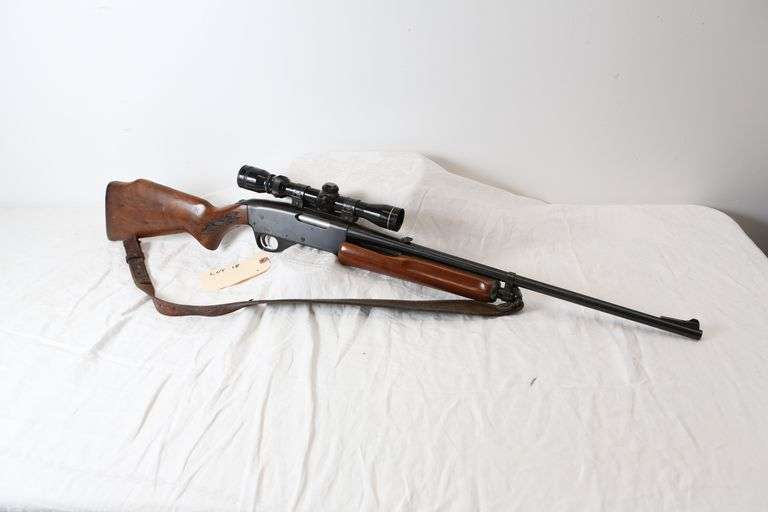 .35 Cal Rifle with Scope: barrel marked Savage Model 170 Series B CAL ...