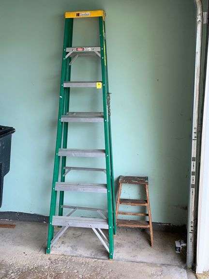 Garage: 7 foot ladder; step ladder - ByceAUCTION LTD. Ohio Auctioneer ...