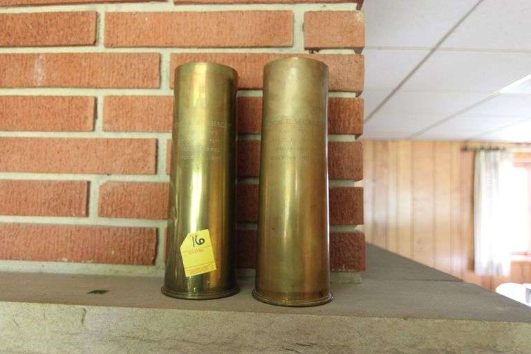 WW1 Artillery Shells inscribed 1920, as Vases (2) - ByceAUCTION LTD ...