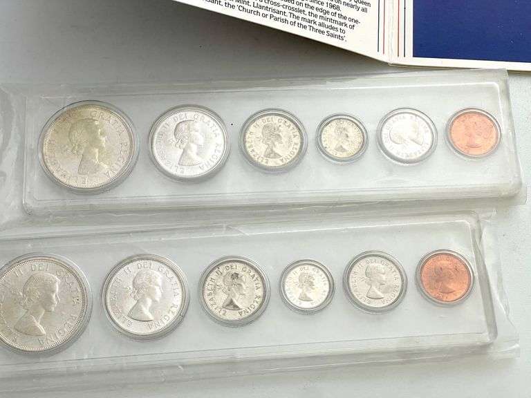 1984 United Kingdom Brilliant Uncirculated Coin Collection; (2) 1964 ...