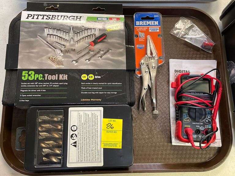 Brand new Pittsburgh tool kit 53 pieces. Nice bit set. Multimeter ...