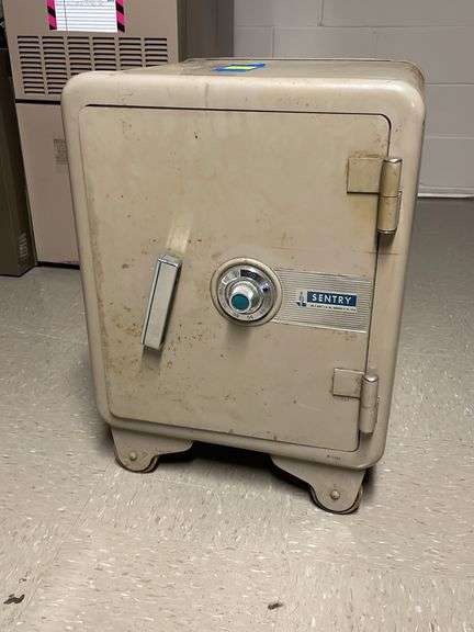 Basement. Vintage Sentry Safe. Combo inside and opened. Very heavy ...