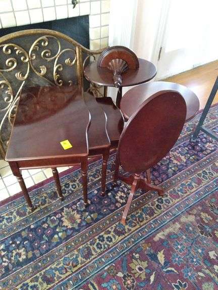 Lot of Bombay style nesting tables and miscellaneous tables ...