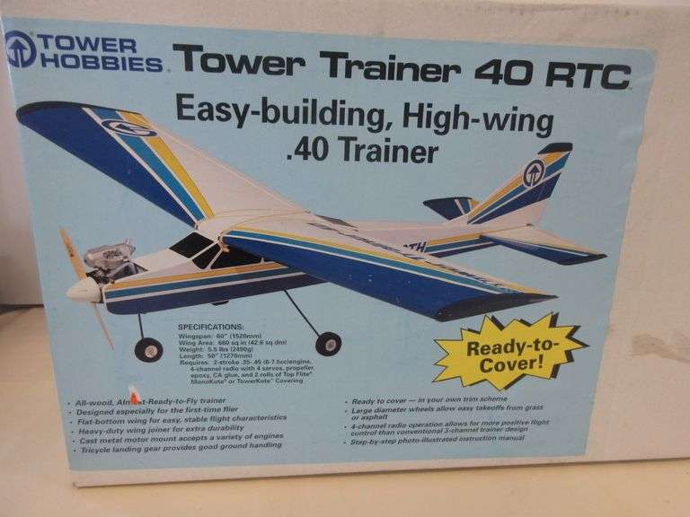 Tower Trainer 40 RTC Model Airplane - Prime Time Auctions, Inc.