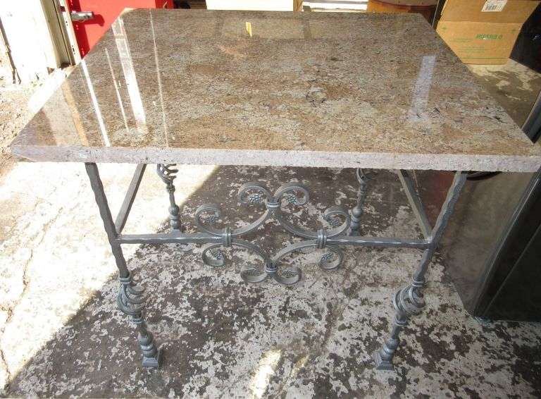 Marble Top Entry Table - Prime Time Auctions, Inc.