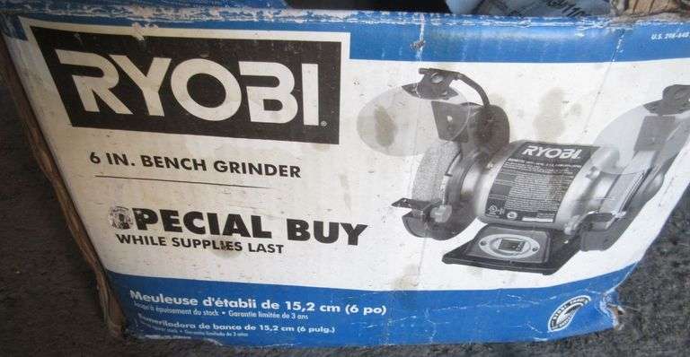 Ryobi Bench Grinder, Roughneck Hoist - Prime Time Auctions, Inc.