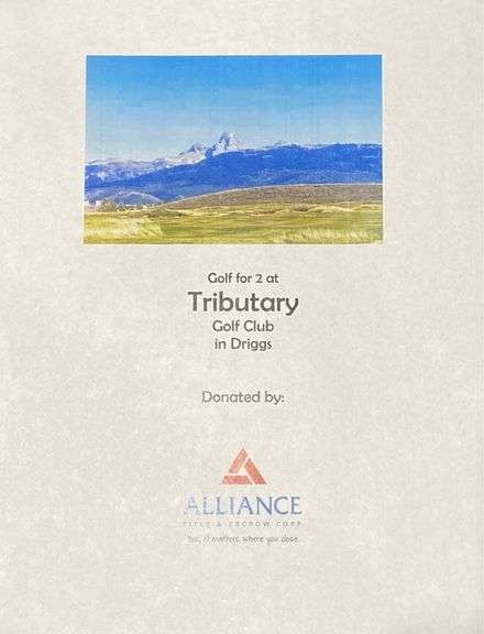 Golf for Two at Tributary Golf Club in Driggs, Donated by Alliance ...
