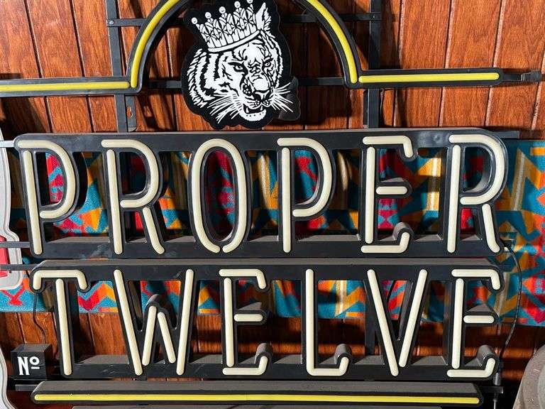 Proper Twelve Irish Whiskey Neon Sign - Prime Time Auctions, Inc.