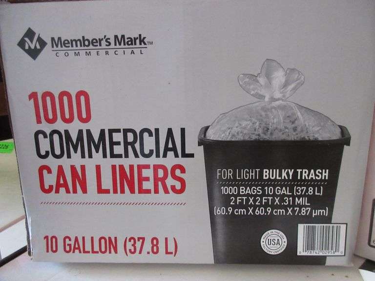 Commercial Can Liners, Fill A Bowl - Prime Time Auctions, Inc.
