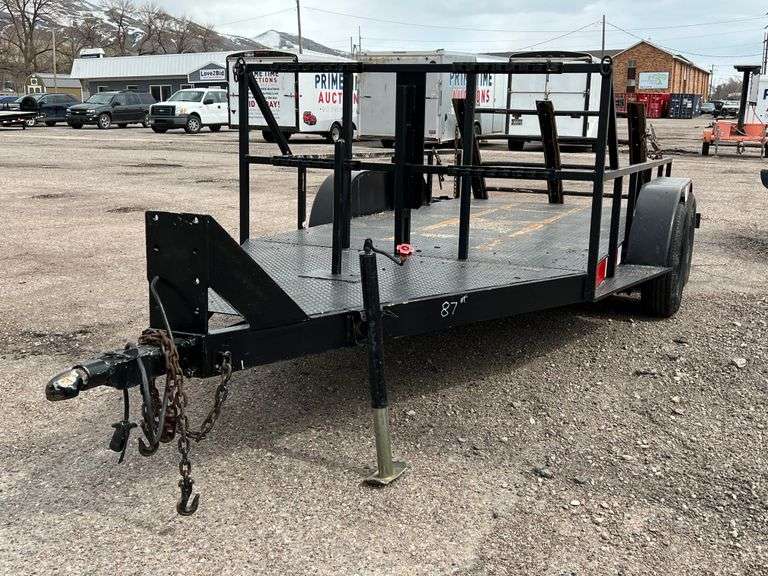 Black Tandem Axle Utility Trailer - Prime Time Auctions, Inc.