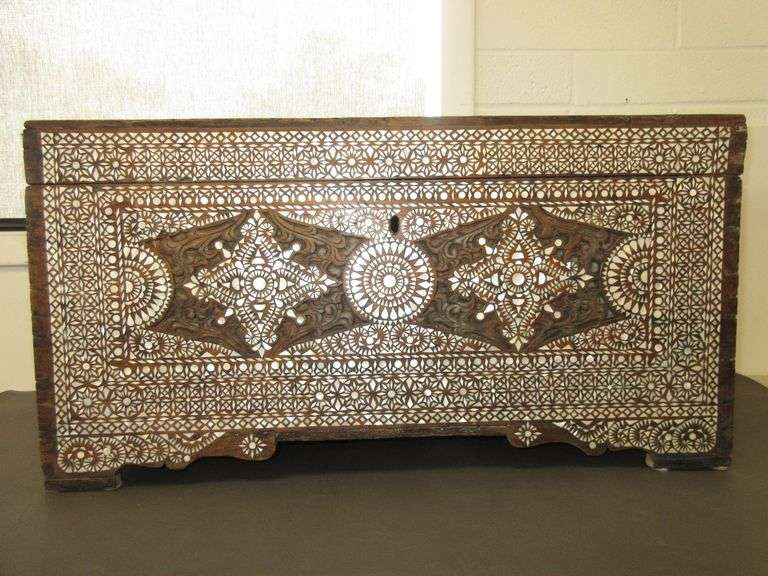 Mother of Pearl Inlay Chest - Prime Time Auctions, Inc.