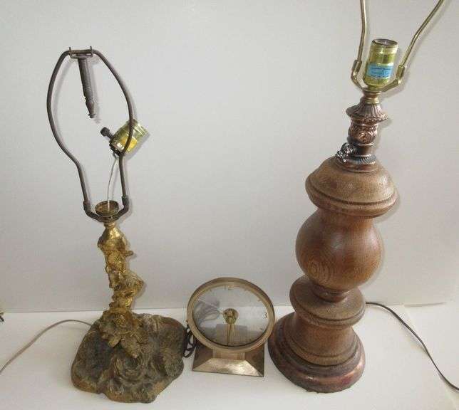 Painted Metal Lamp, Golden Visionette Clock, Wood Lamp - Prime Time ...