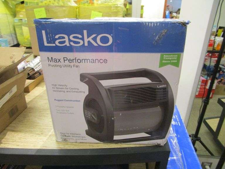 Lasko Max Performance Pivoting Utility Fan - Prime Time Auctions, Inc.