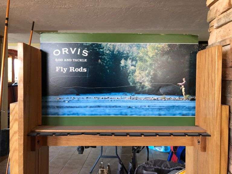 Orvis Rod and Tackle Fishing Pole Storage Rack - Prime Time Auctions, Inc.