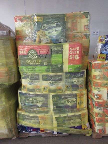 Pallet of Charmin, Quilted Northern, Bath Tissue, Paper Towels - Prime ...