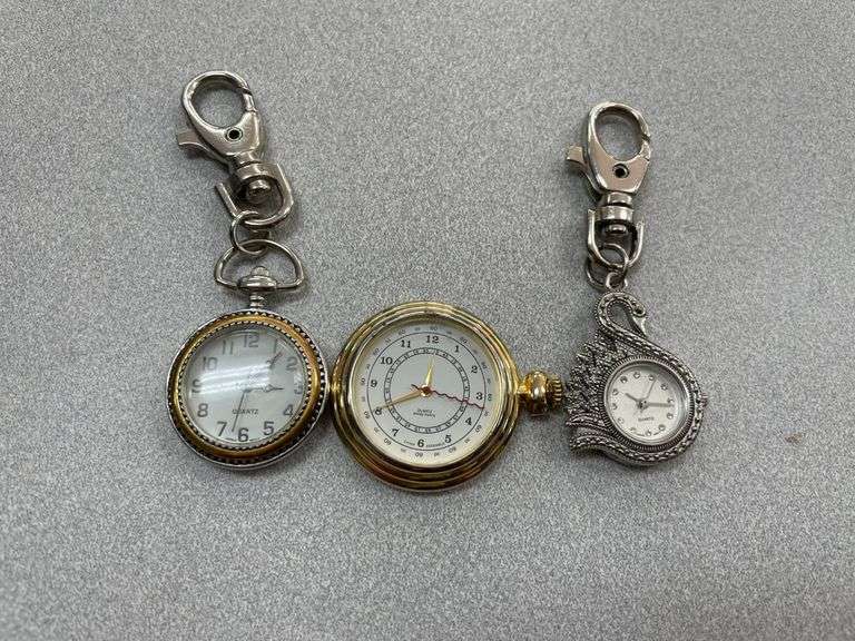 2) Keychain Watches, Pocket Watch - Prime Time Auctions, Inc.