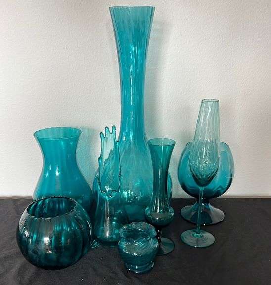Blue Glassware - Colorado Premier Realty & Auction Services