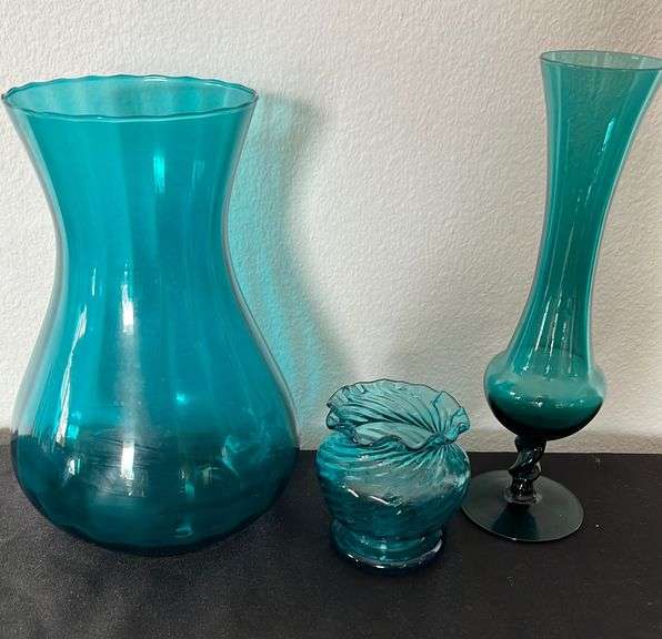 Blue Glassware - Colorado Premier Realty & Auction Services