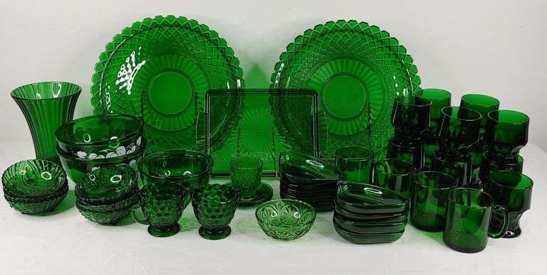 Anchor Hocking, Vintage Green Glassware - Colorado Premier Realty ...