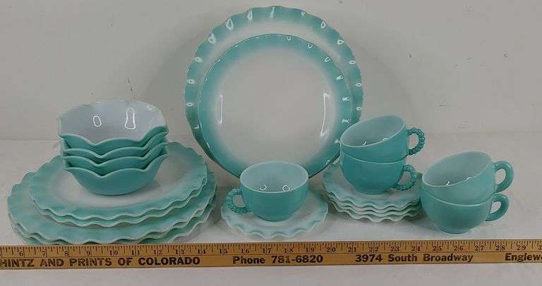 Hazel Atlas, Vintage Crinoline Ruffle Dishes - Colorado Premier Realty ...