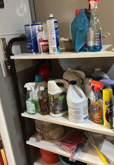 Shelf, Cleaning Supplies - Colorado Premier Realty & Auction Services