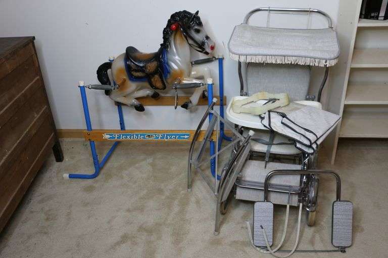 Flexible Flyer Rocking Horse, Vintage Stroller - Colorado Premier ...