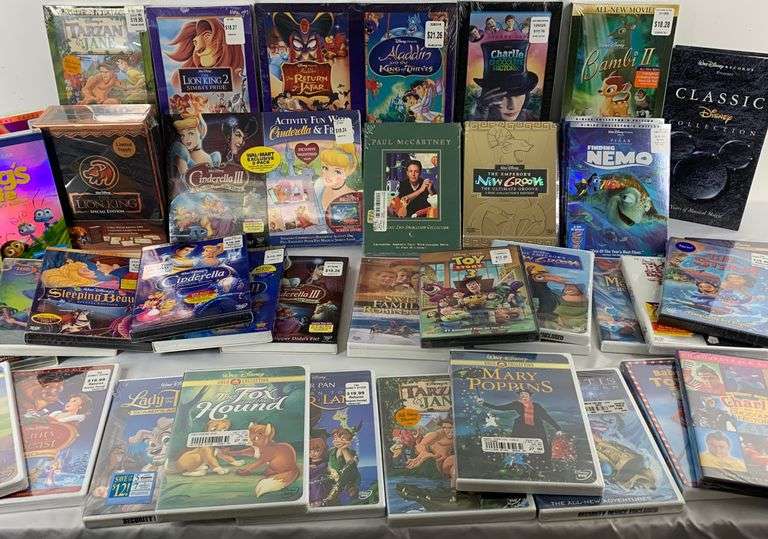 Disney, DVDs, VHS Tapes - Colorado Premier Realty & Auction Services