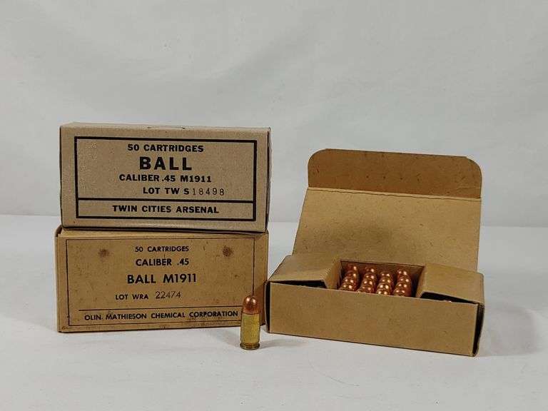 Ball, 45 Caliber Cartridges - Colorado Premier Realty & Auction Services