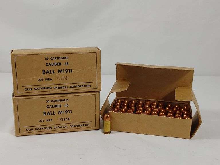 Ball, 45 Caliber Cartridges - Colorado Premier Realty & Auction Services