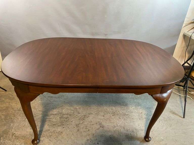 Henkel Harris Table And Six Chairs, Table Includes 3 Leafs 12” Wide x ...