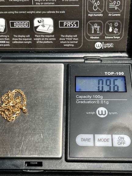 14K Gold Bracelet, 7”, Marked 14K, Weighs .96 Grams - Coastal ...