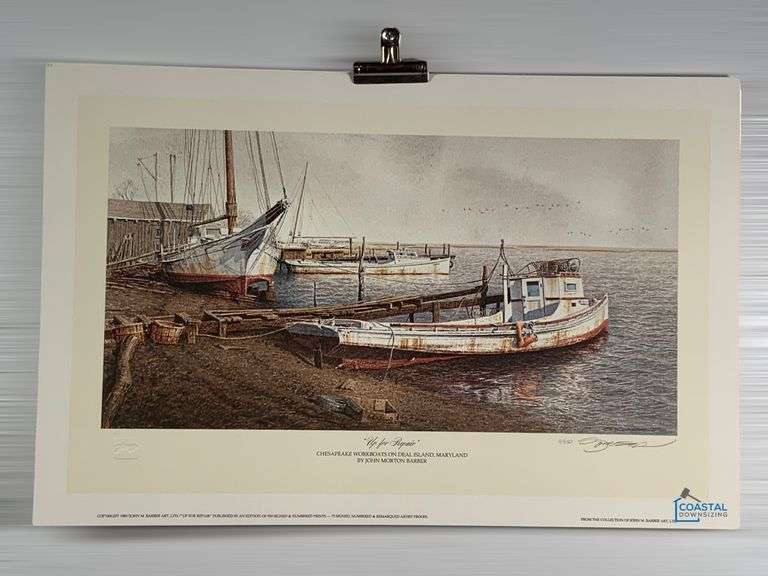 John M. Barber Limited Edition Collectors Print, Signed and Numbered 3/ ...