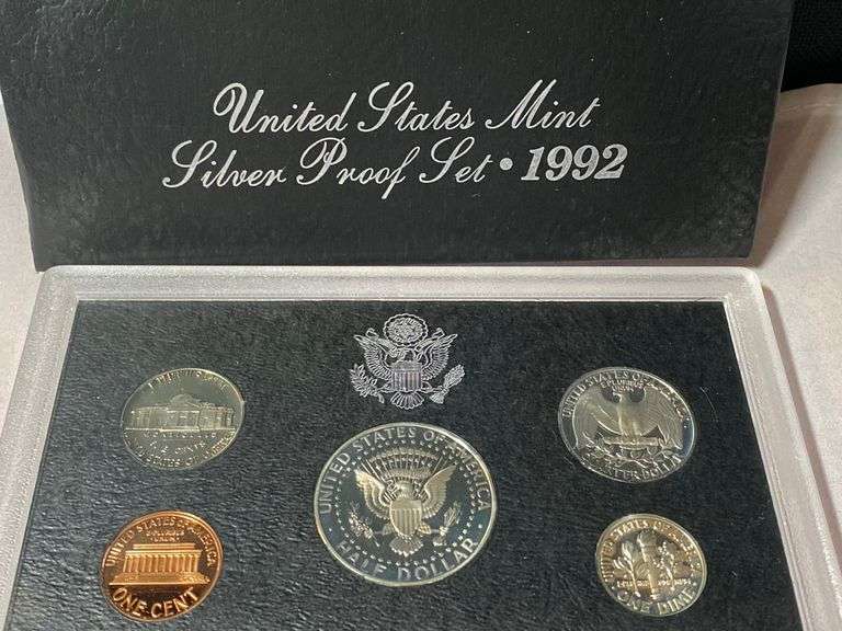 1992 United States Mint Silver Proof Set with Certificate of ...