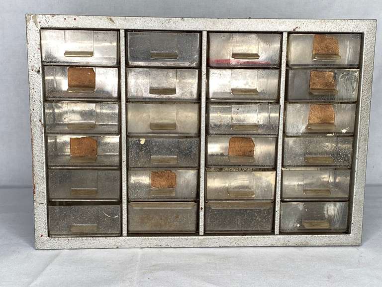 Hardware Sorter Bin -Metal with Plastic Drawers - Coastal Downsizing LLC