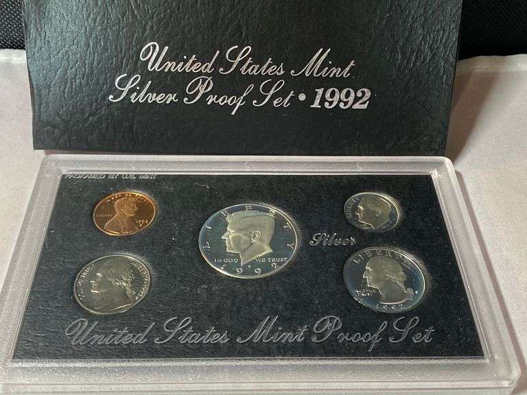 1992 United States Mint Silver Proof Set with Certificate of ...