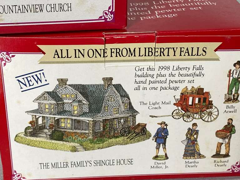Liberty Falls Miniature Building Collection with Miniature Hand Painted ...