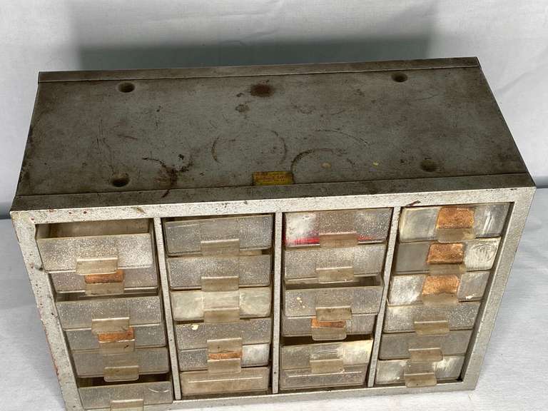 Hardware Sorter Bin -Metal with Plastic Drawers - Coastal Downsizing LLC