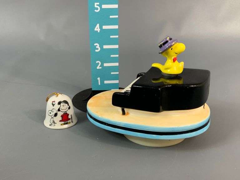 Schmid Peanuts Music Box (works) and Snoopy Bell - Coastal Downsizing LLC