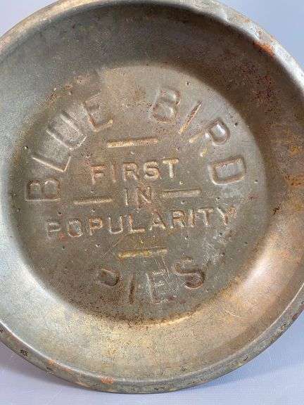 (2) Vintage Blue Bird Pie Tins - Coastal Downsizing LLC