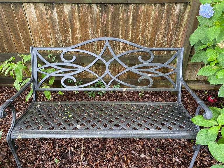 Cast Aluminum Bench 60” Wide - Coastal Downsizing LLC