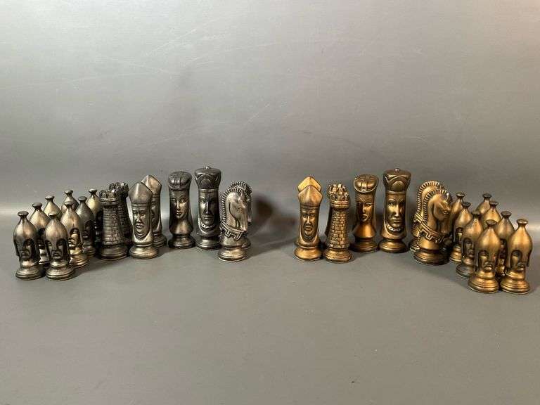 Vintage Chess Pieces, Complete Set - Coastal Downsizing LLC