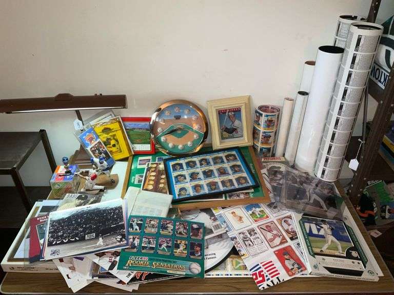 Huge Lot of Baseball Collector Items, Including Posters, Framed Players ...
