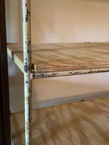 Metal Frame Shelf Unit with Plywood Shelves, Measures 24”x13”x89 ...