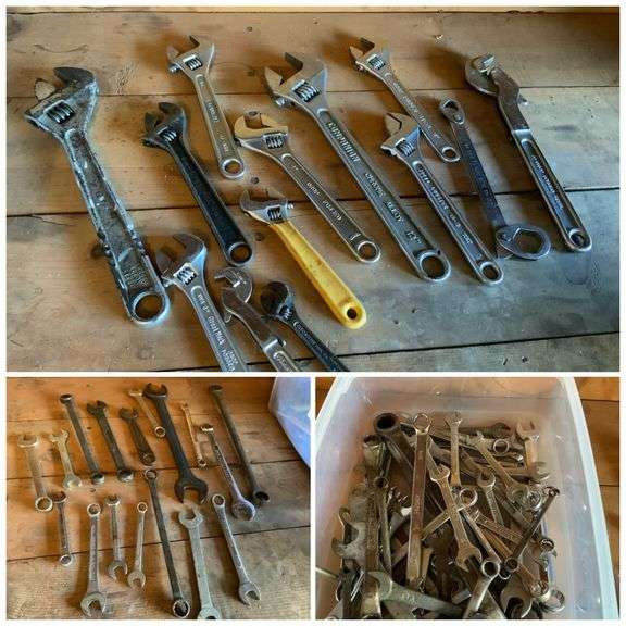 Large Collection of Assorted Wrenches and Adjustable Wrenches - Coastal Downsizing LLC