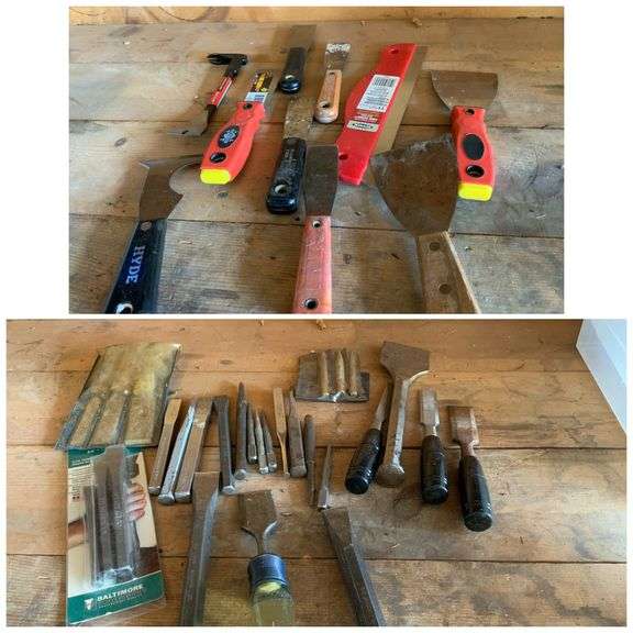Assorted Chisels, Nail Punch and Scrapers - Coastal Downsizing LLC