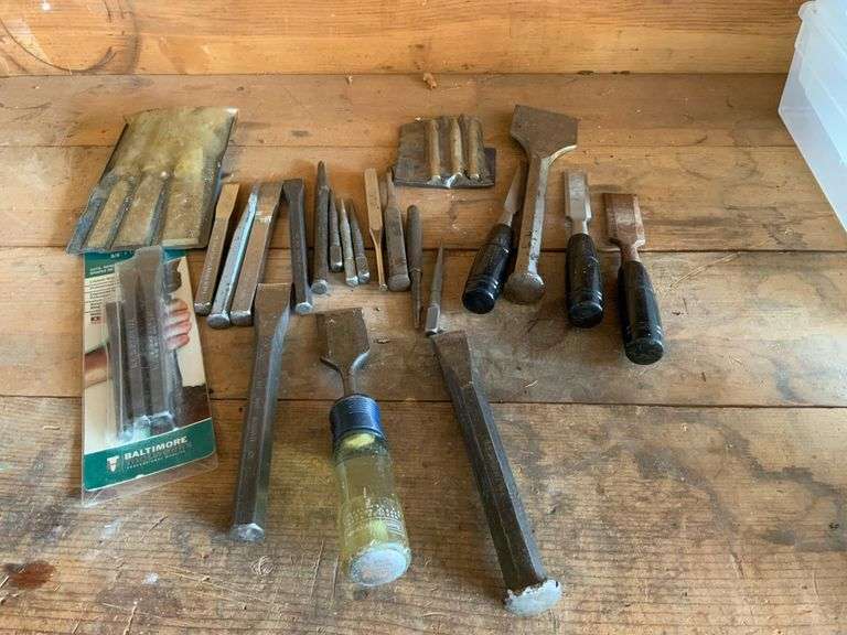 Assorted Chisels, Nail Punch and Scrapers - Coastal Downsizing LLC