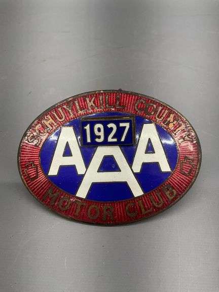 Vintage AAA Schuylkill County 1927 Motor Club License Plate Topper ...